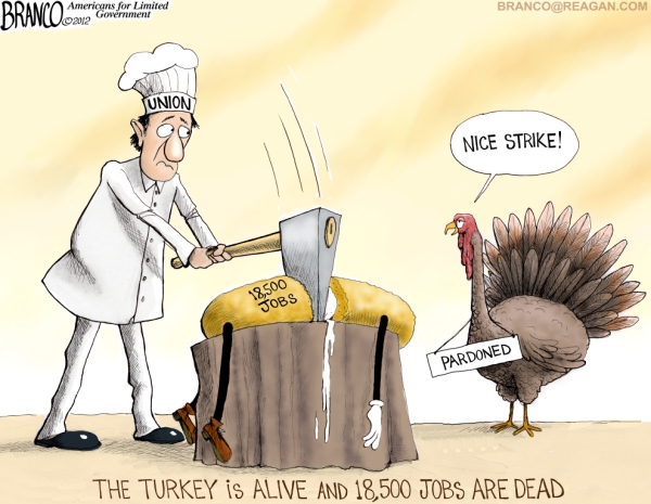 Maine Wire cartoon: Unions, Turkey and Twinkies | The Maine Wire