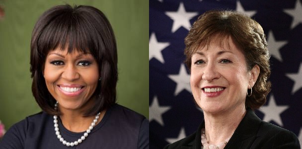 First Lady Michelle Obama clashes with Sen. Collins over fresh, white ...
