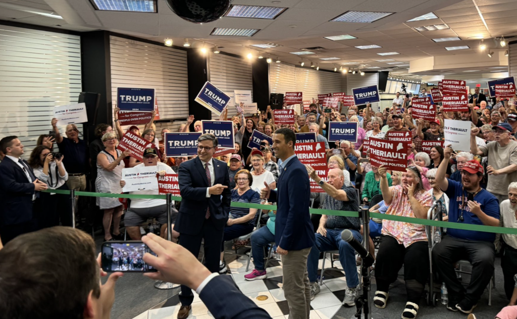 Austin Theriault Draws Huge Crowd with House Speaker Mike Johnson at ...